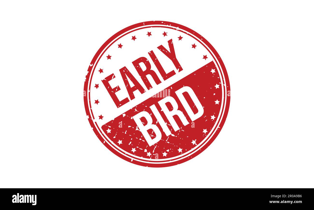 Early bird ribbon label hi-res stock photography and images - Alamy