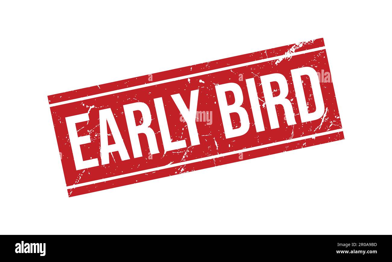 Early bird ribbon label hi-res stock photography and images - Alamy