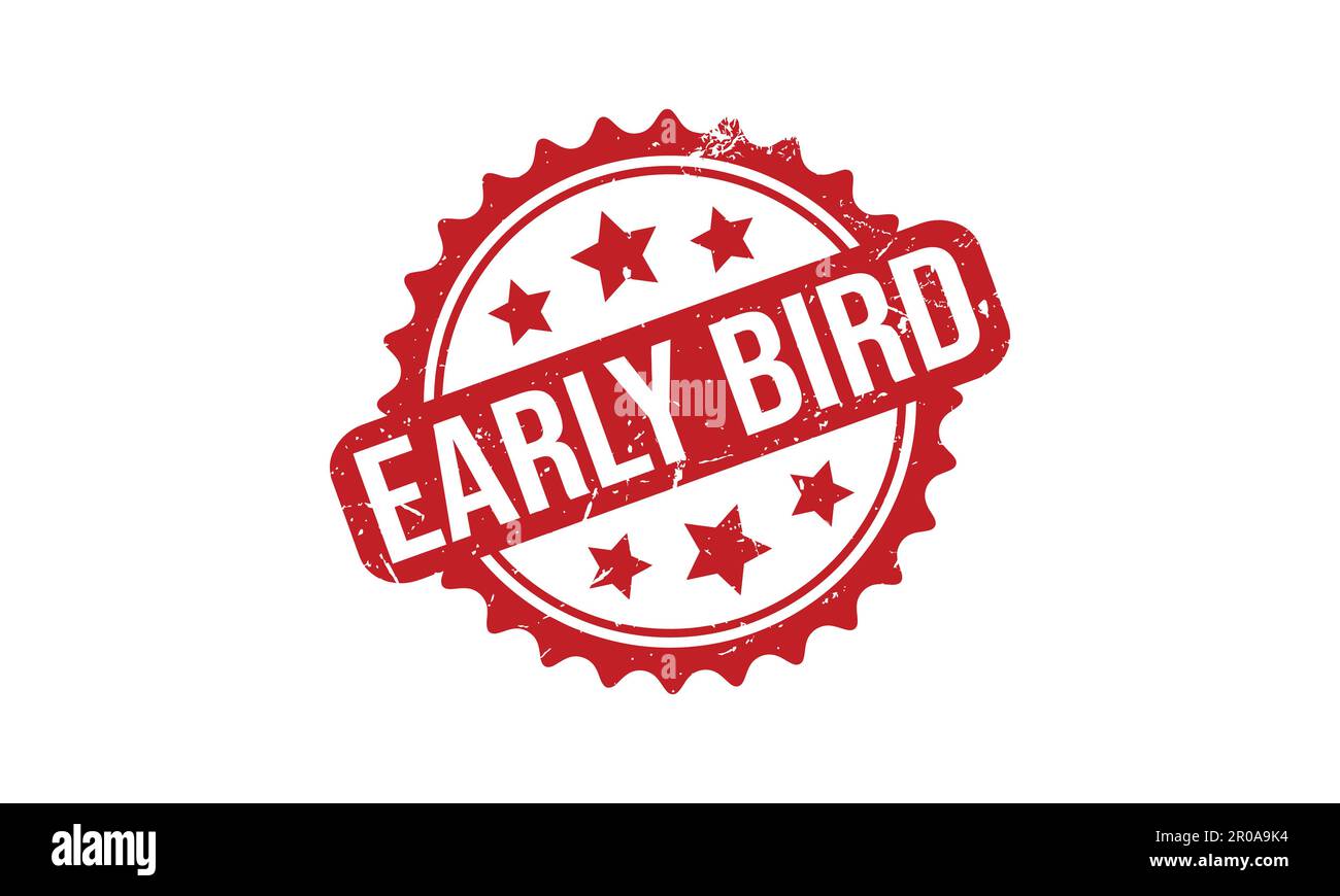 Early bird ribbon label hi-res stock photography and images - Alamy