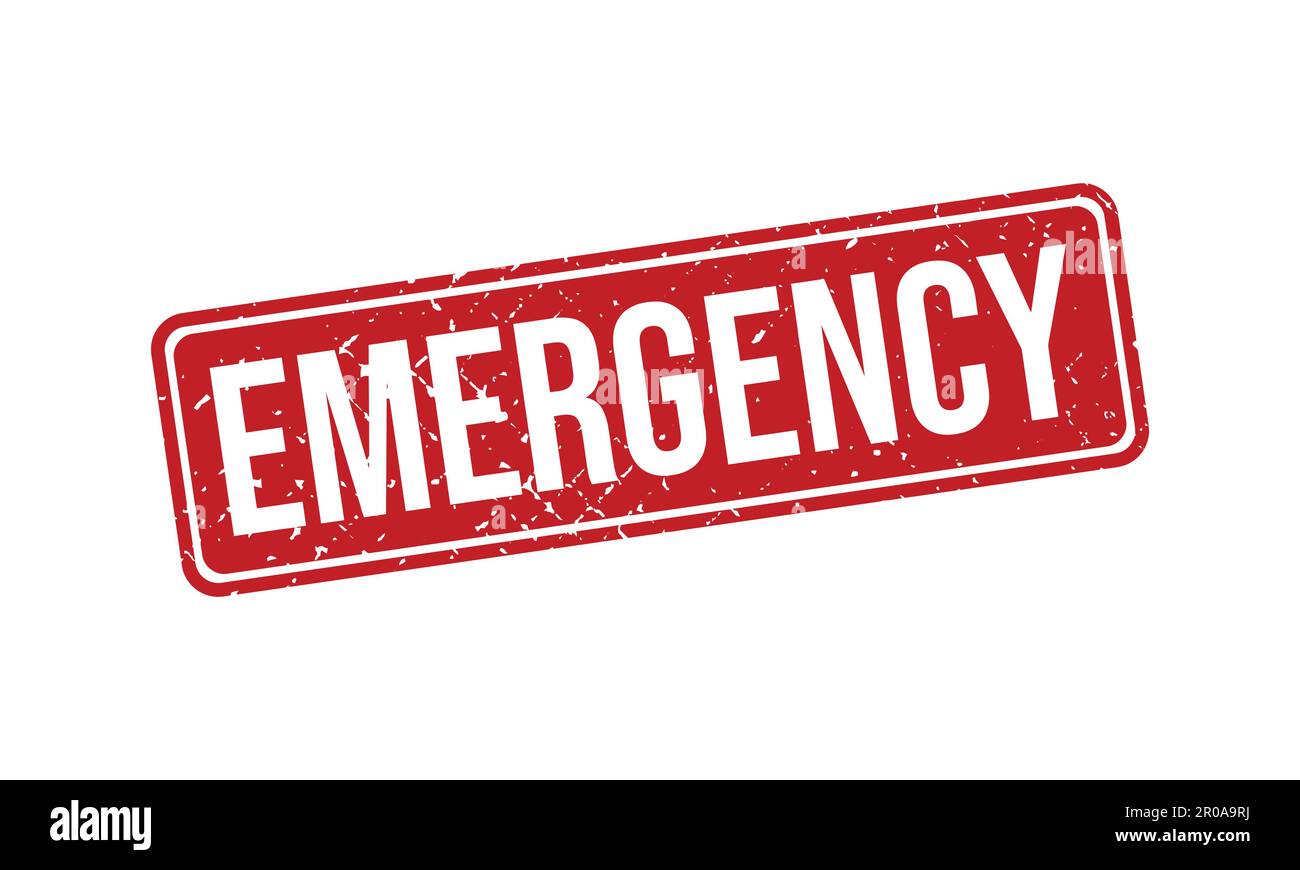 Emergency Rubber Stamp. Emergency Grunge Stamp Seal Vector Illustration Stock Vector Image & Art ...