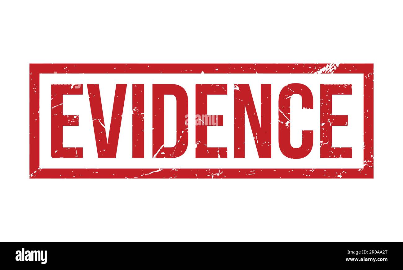 Evidence Rubber Grunge Stamp Seal Vector Illustration Stock Vector ...