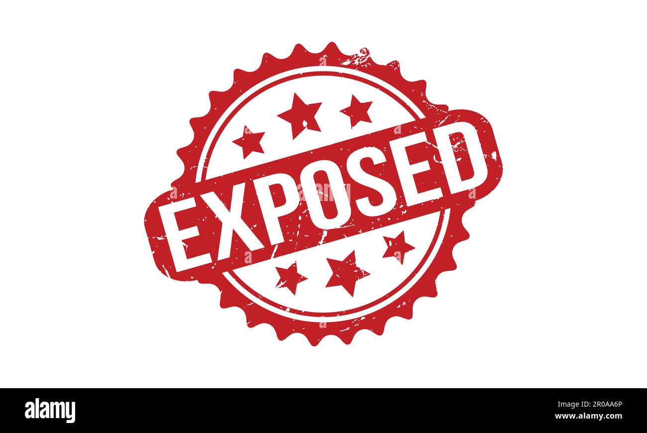 Exposed Rubber Stamp. Red Exposed Rubber Grunge Stamp Seal Vector ...