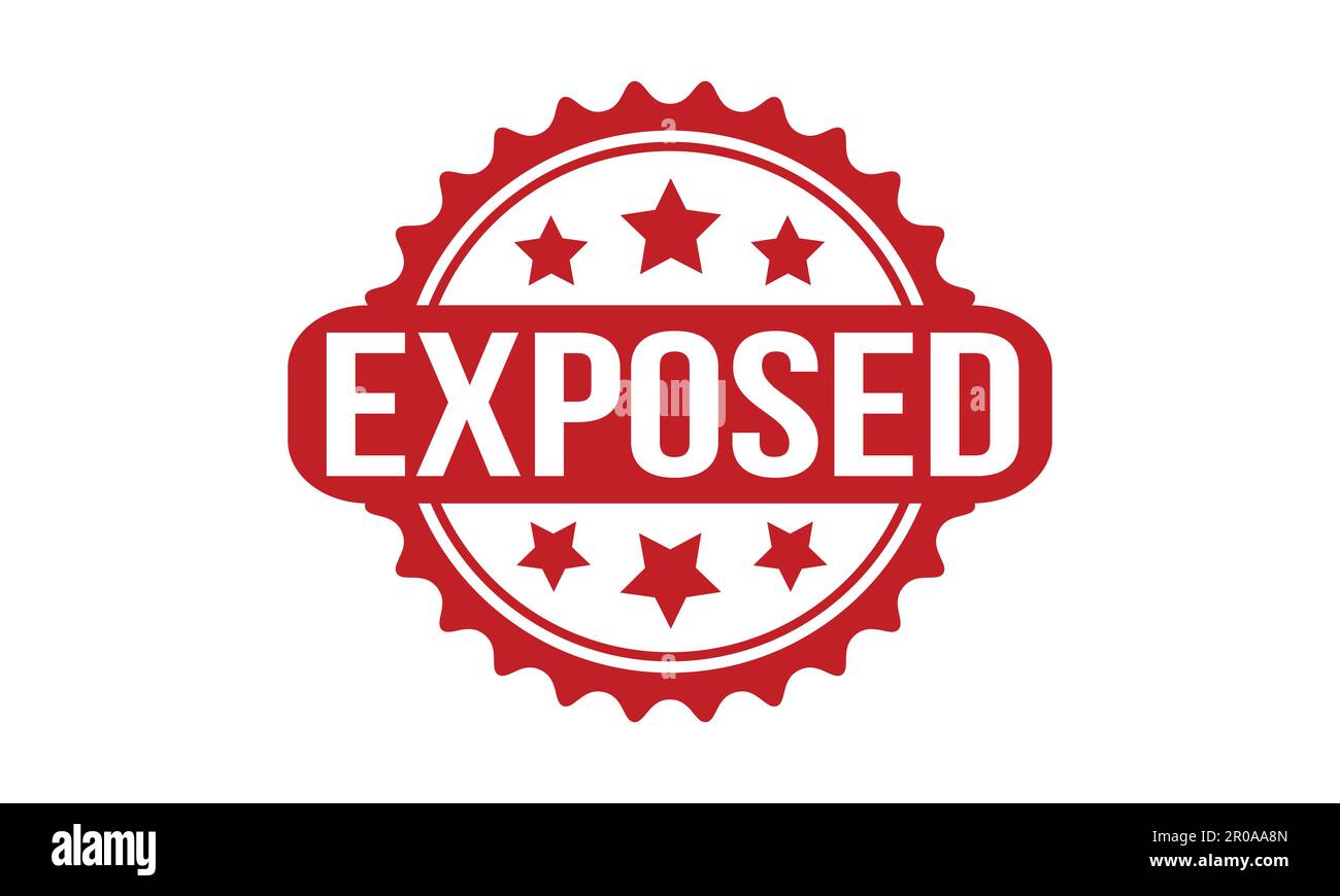 Exposed Rubber Stamp. Red Exposed Rubber Grunge Stamp Seal Vector ...
