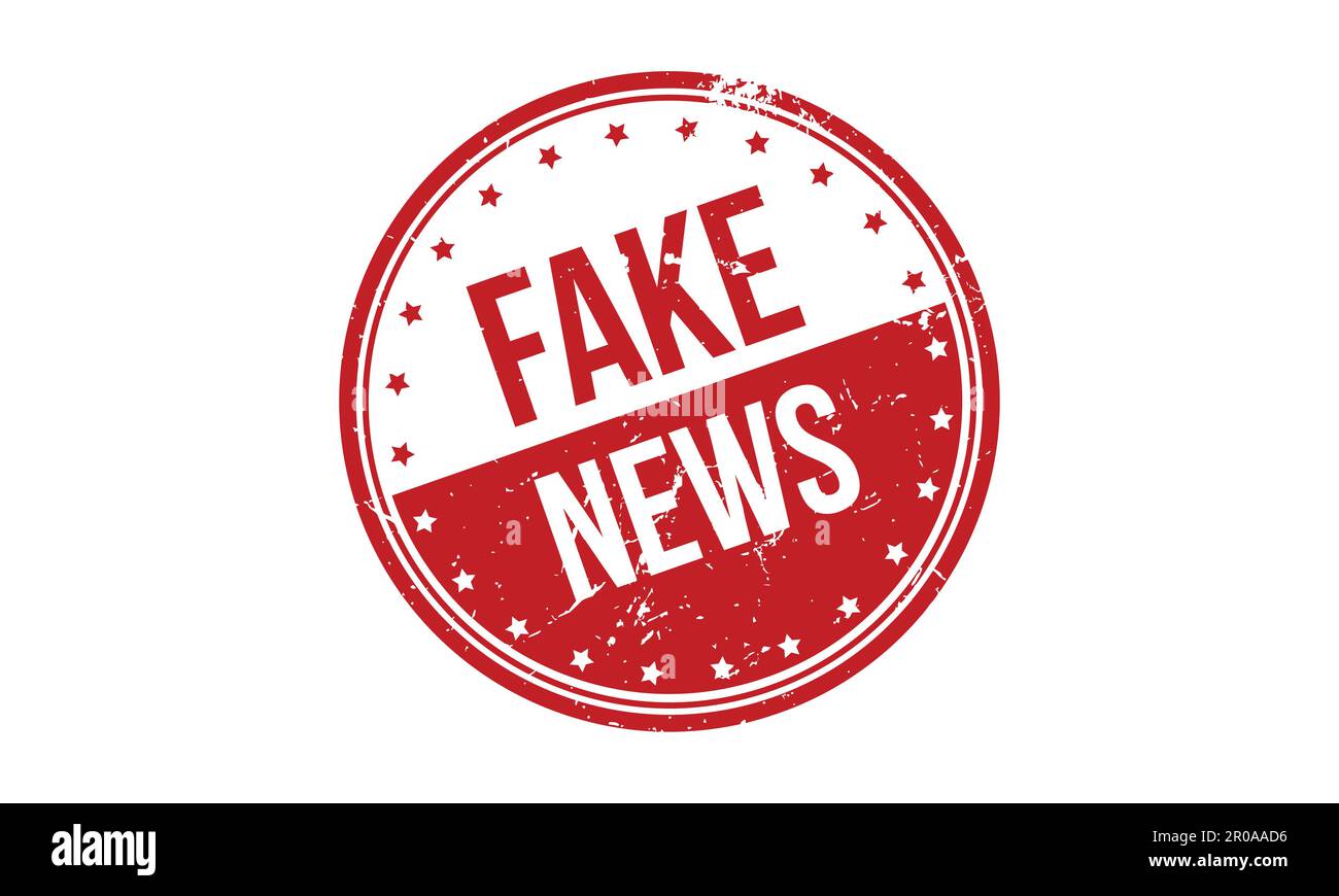 Fake News Rubber Stamp. Red Fake News Rubber Grunge Stamp Seal Vector ...