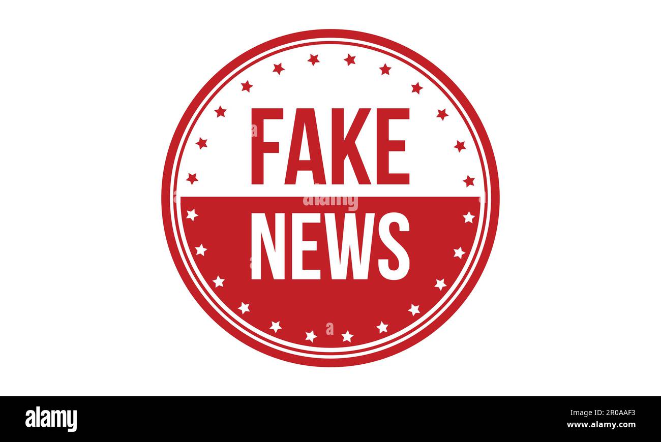 Fake News Rubber Stamp. Red Fake News Rubber Grunge Stamp Seal Vector ...