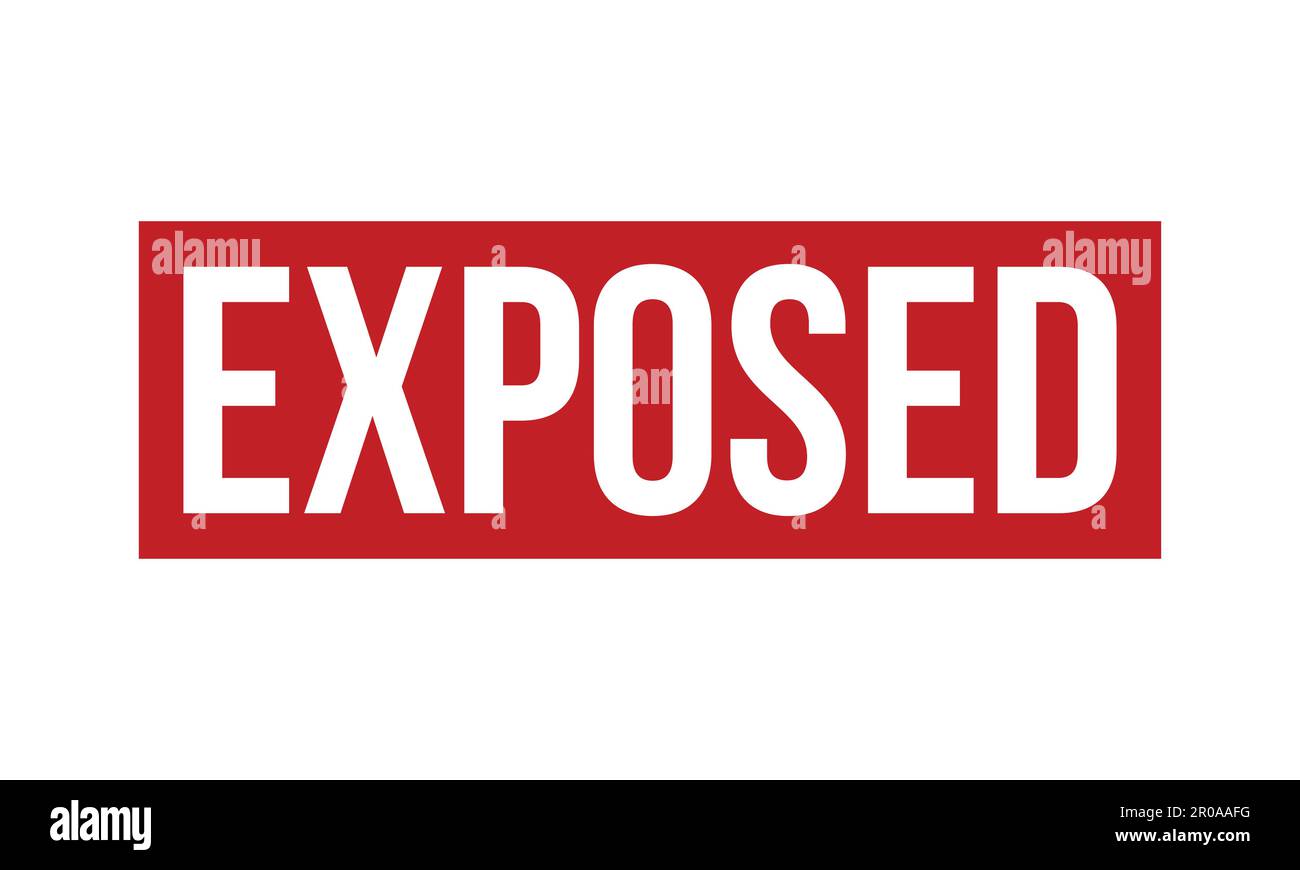 Exposed Rubber Stamp. Red Exposed Rubber Grunge Stamp Seal Vector ...