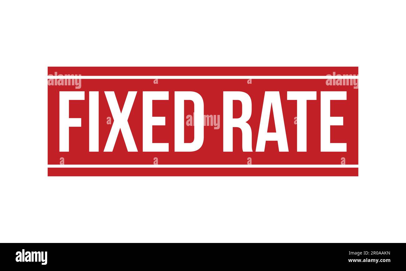 Fixed Rate Rubber Stamp. Red Fixed Rate Rubber Grunge Stamp Seal Vector ...