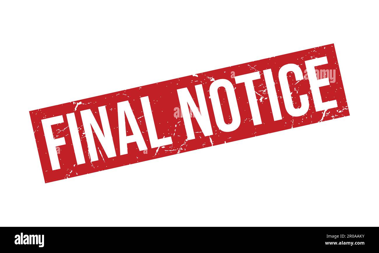 Final notice red grunge Stock Vector Images - Alamy