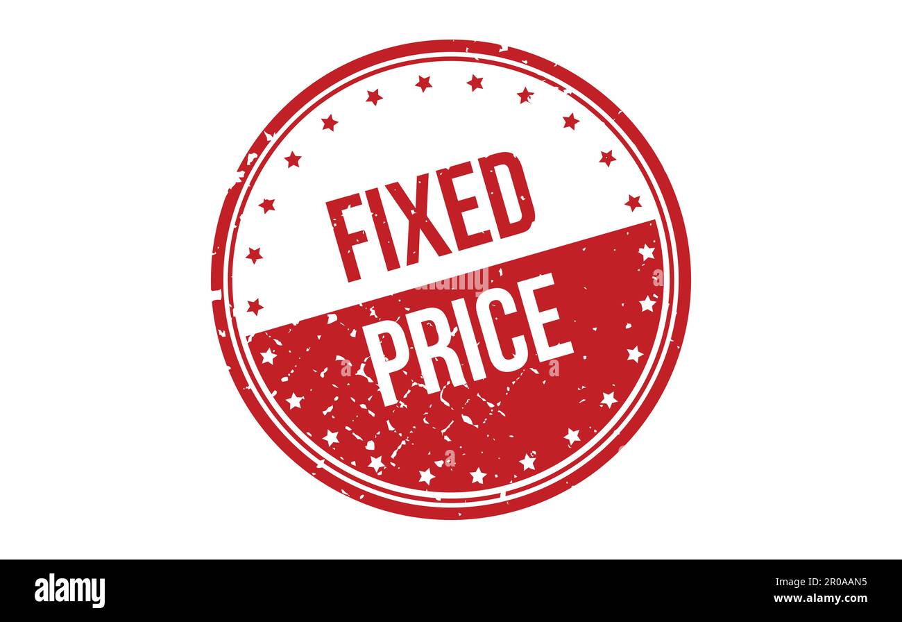 Fixed price Rubber Stamp. Red Fixed price Rubber Grunge Stamp Seal ...