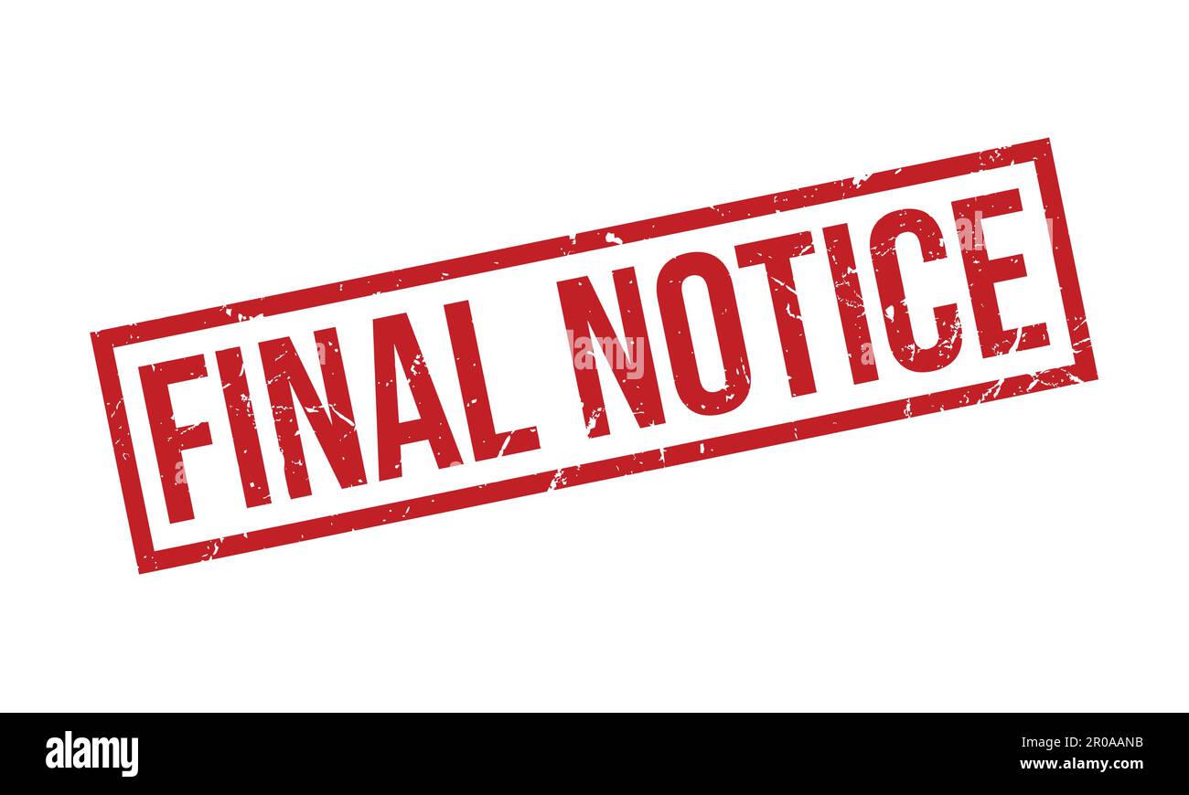 Final notice red grunge Stock Vector Images - Alamy