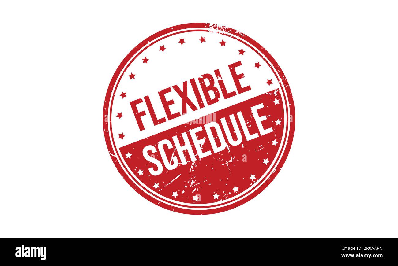 Flexible Schedule Rubber Stamp. Flexible Schedule Grunge Stamp Seal ...