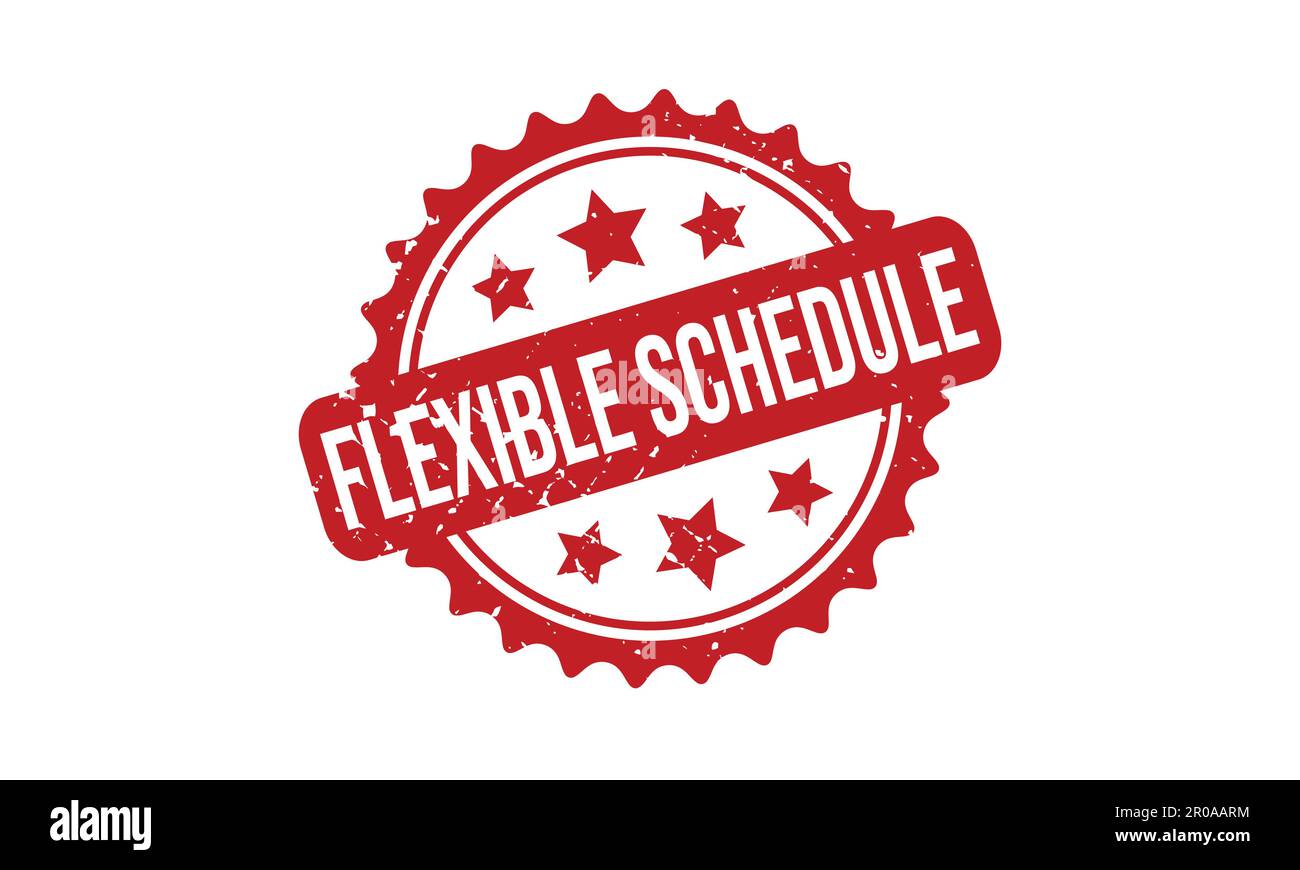 Flexible Schedule Rubber Stamp. Flexible Schedule Grunge Stamp Seal ...