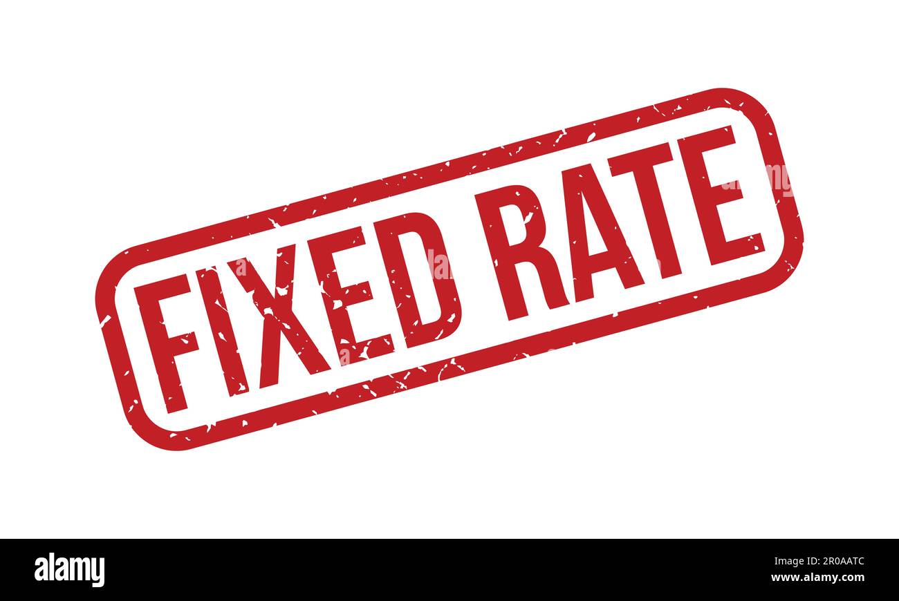 Fixed Rate Rubber Stamp. Red Fixed Rate Rubber Grunge Stamp Seal Vector ...