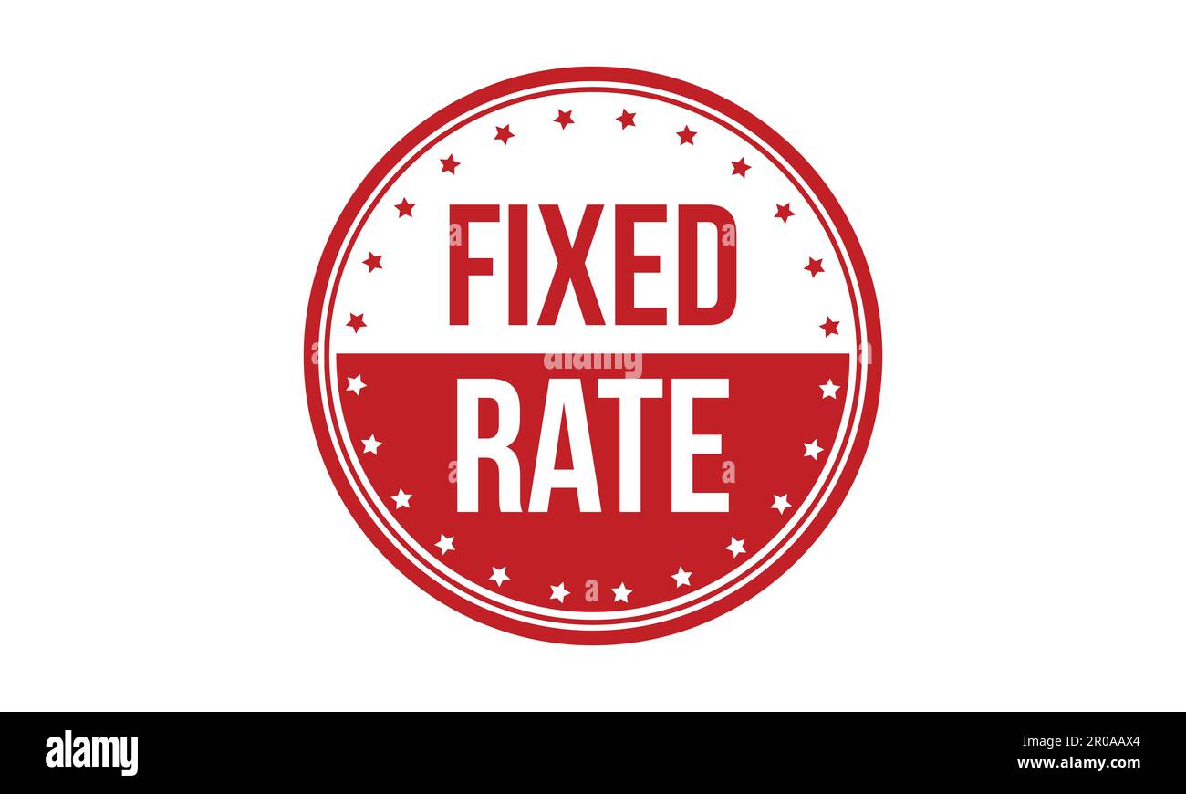 Fixed Rate Rubber Stamp. Red Fixed Rate Rubber Grunge Stamp Seal Vector ...
