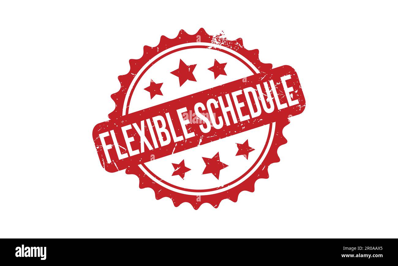 Flexible Schedule Rubber Stamp. Flexible Schedule Grunge Stamp Seal ...
