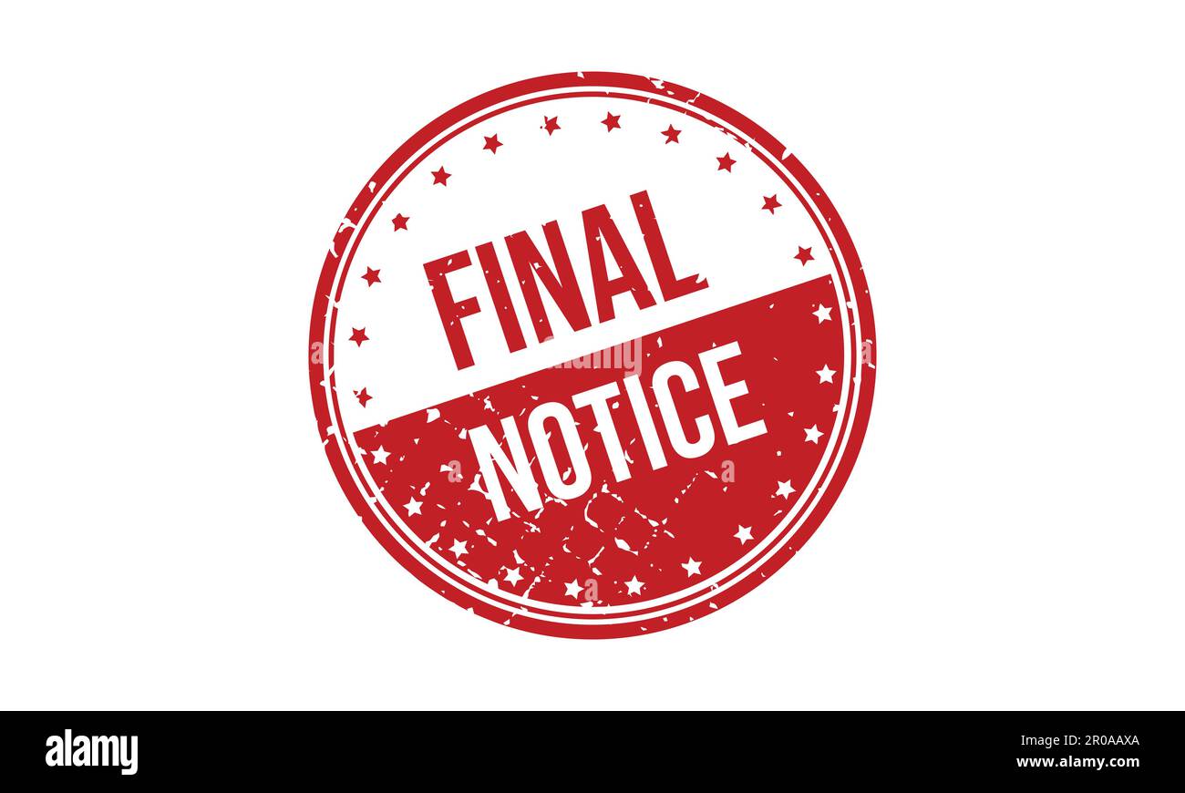 Final notice red grunge Stock Vector Images - Alamy