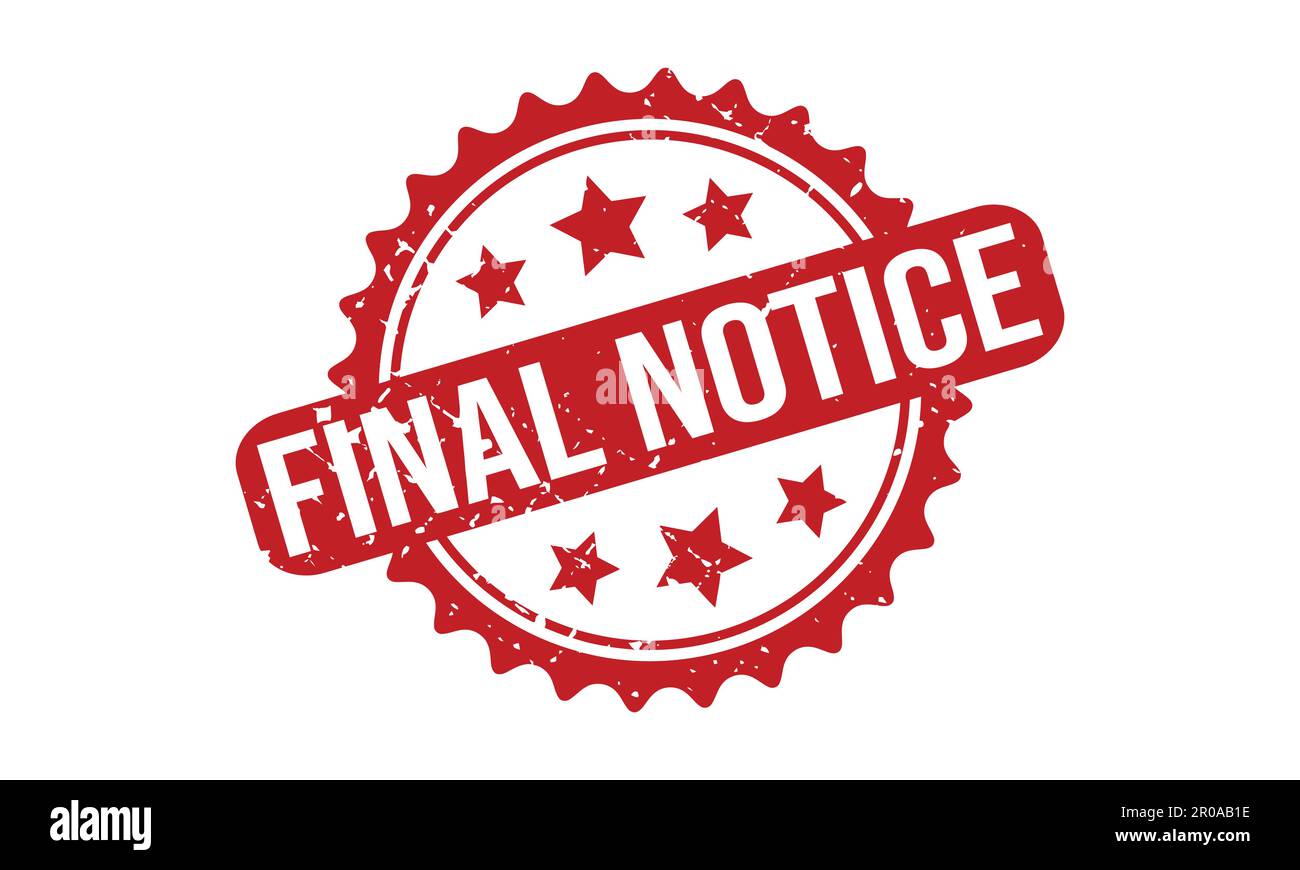 Final notice red grunge Stock Vector Images - Alamy