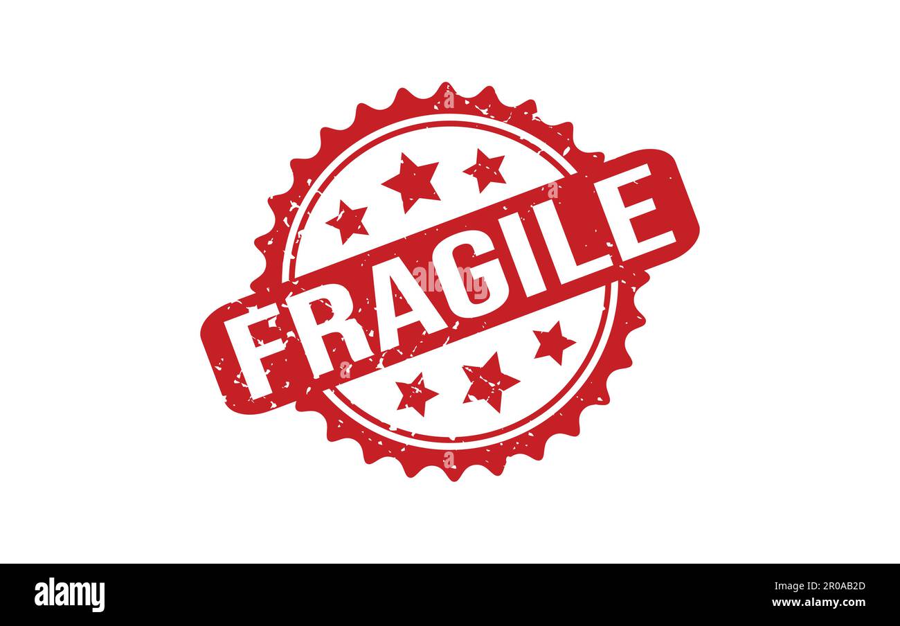 Fragile Stamp Vector
