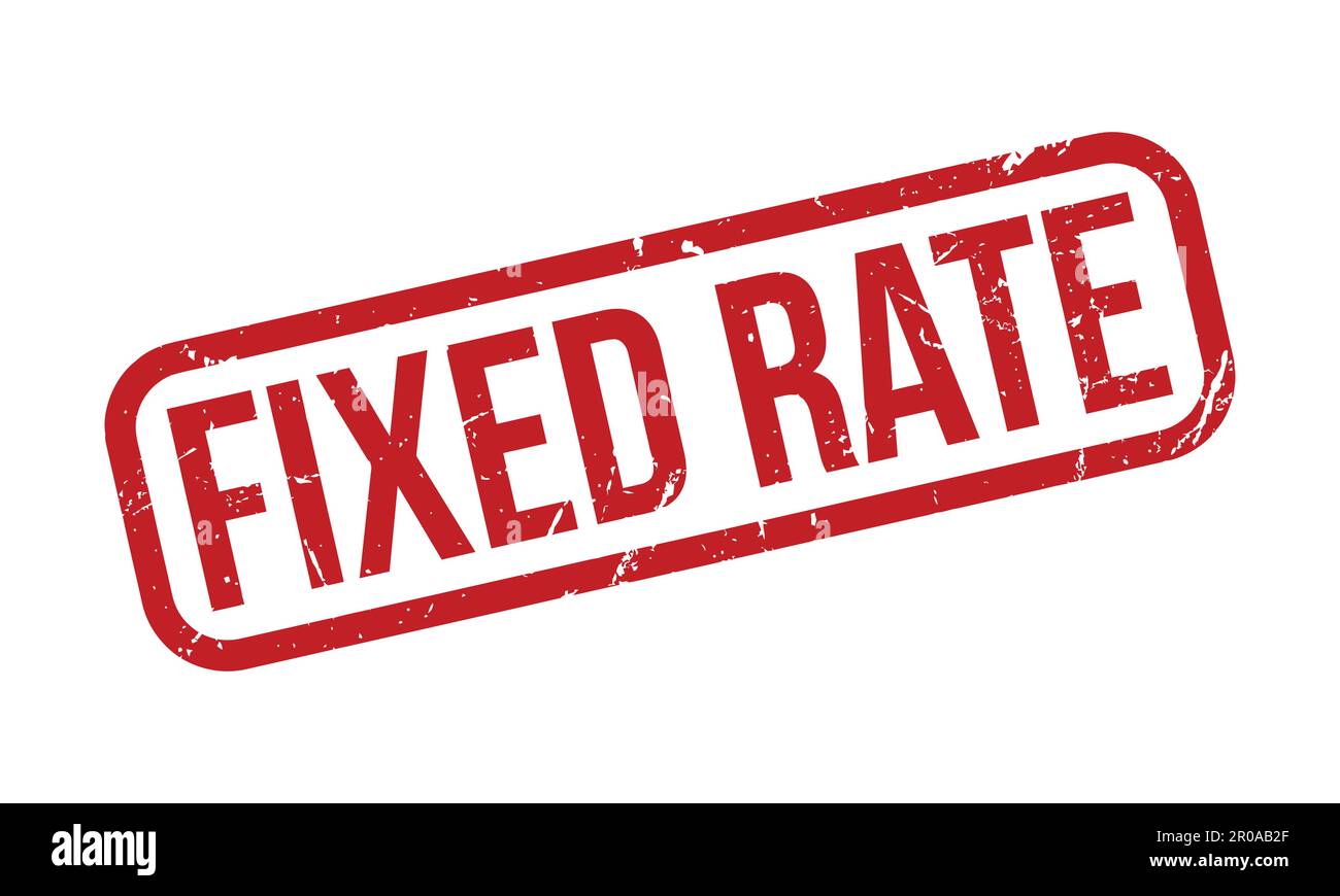 Fixed Rate Rubber Stamp. Red Fixed Rate Rubber Grunge Stamp Seal Vector ...