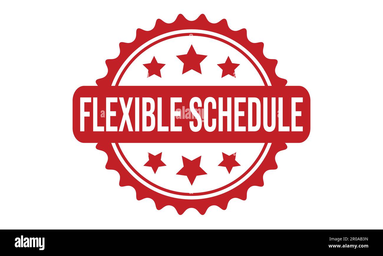 Flexible Schedule Rubber Stamp. Flexible Schedule Grunge Stamp Seal ...