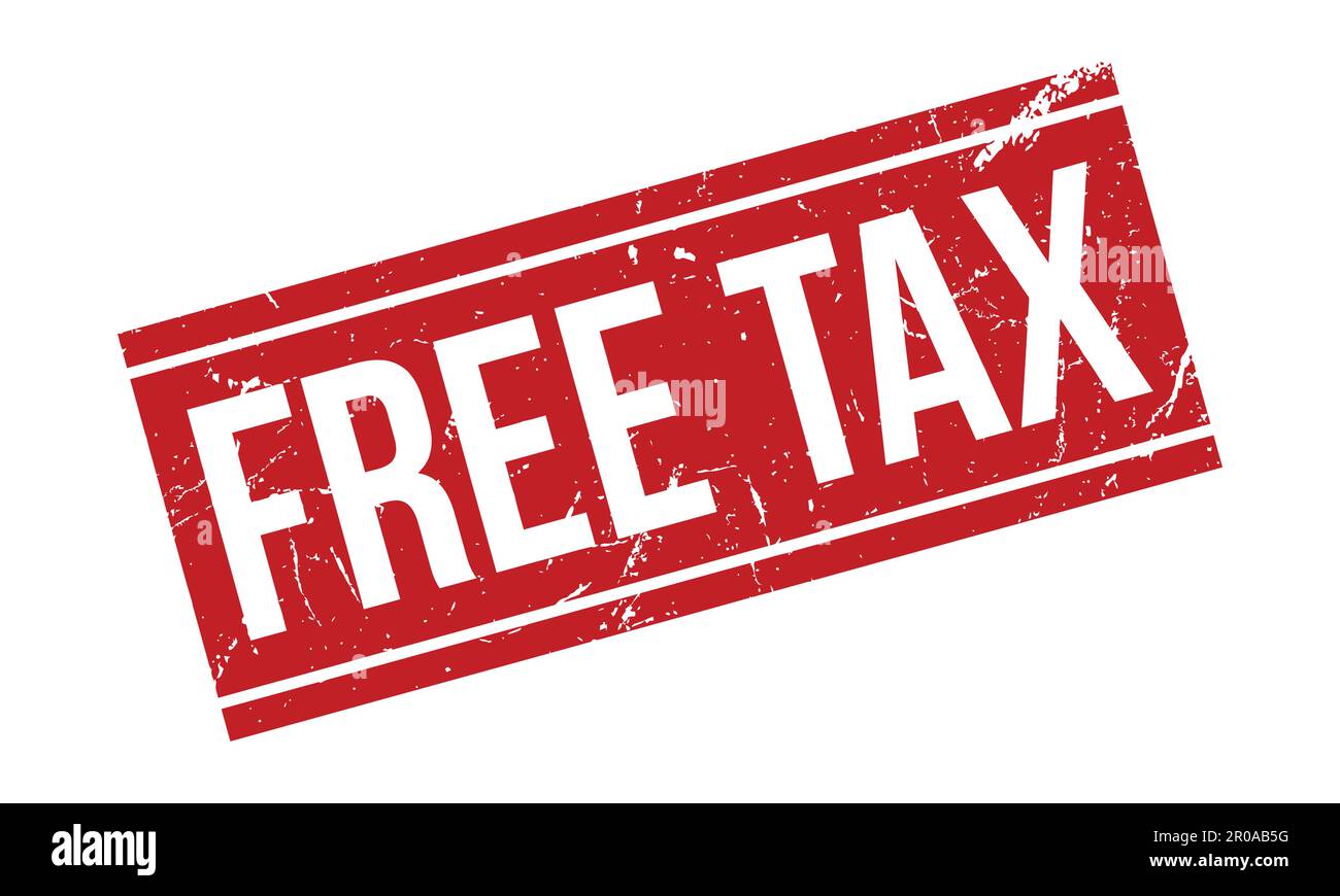 Free Tax Rubber Stamp. Red Free Tax Rubber Grunge Stamp Seal Vector ...