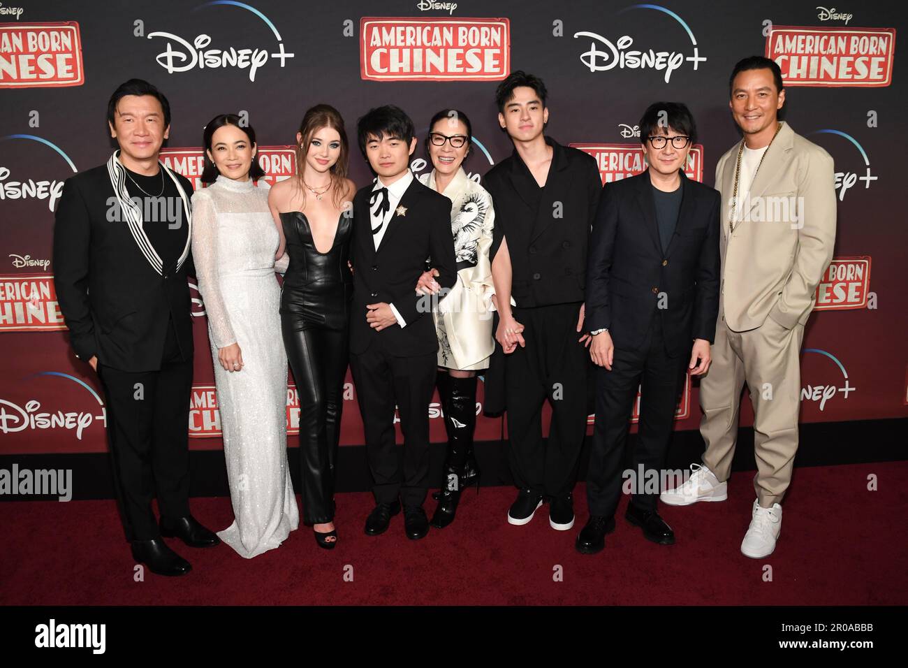 New York, USA. 07th May, 2023. Chin Han, Yeo Yann Yann, Sydney Taylor, Ben Wang, Michelle Yeoh ...