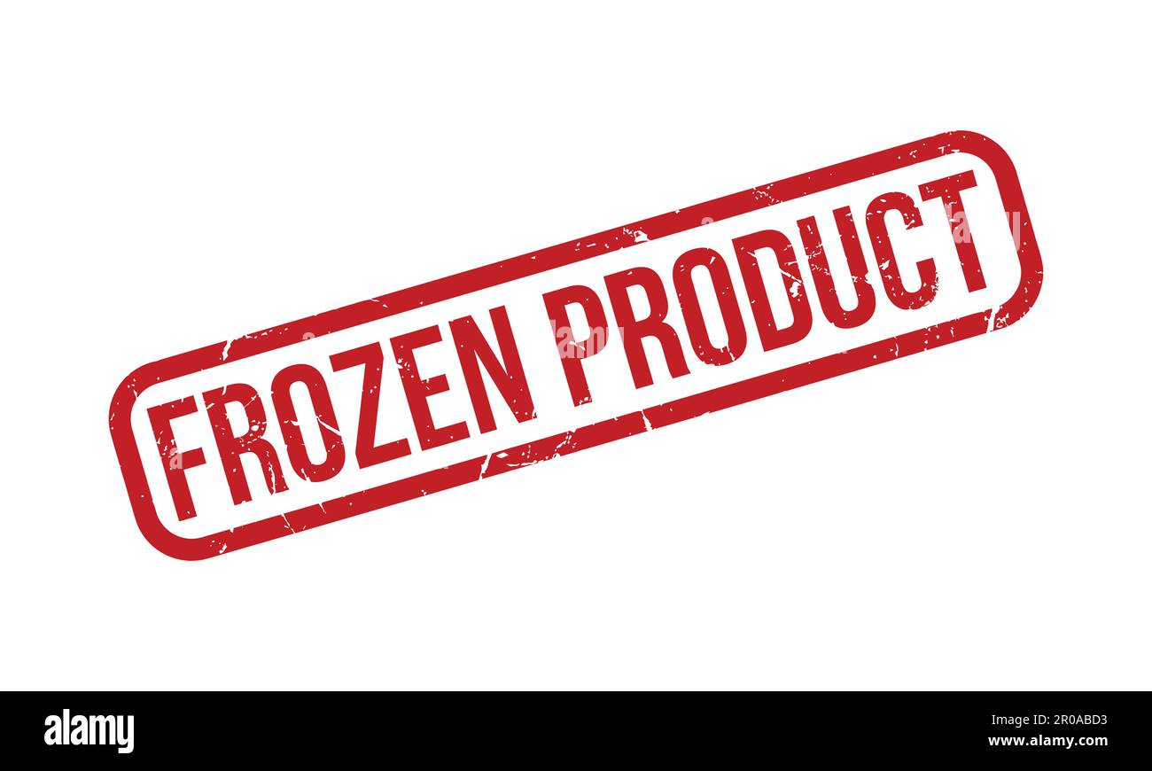 Frozen Product Rubber Stamp. Red Frozen Product Rubber Grunge Stamp ...