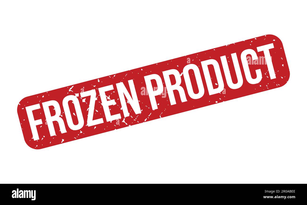 Frozen Product Rubber Stamp. Red Frozen Product Rubber Grunge Stamp ...