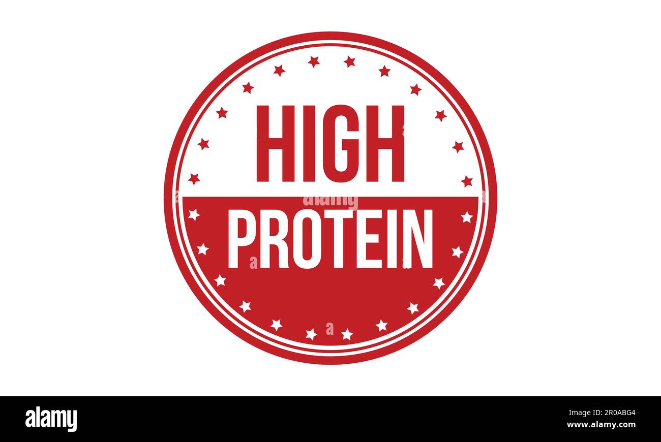 High Protein Rubber Stamp. Red High Protein Rubber Grunge Stamp Seal ...