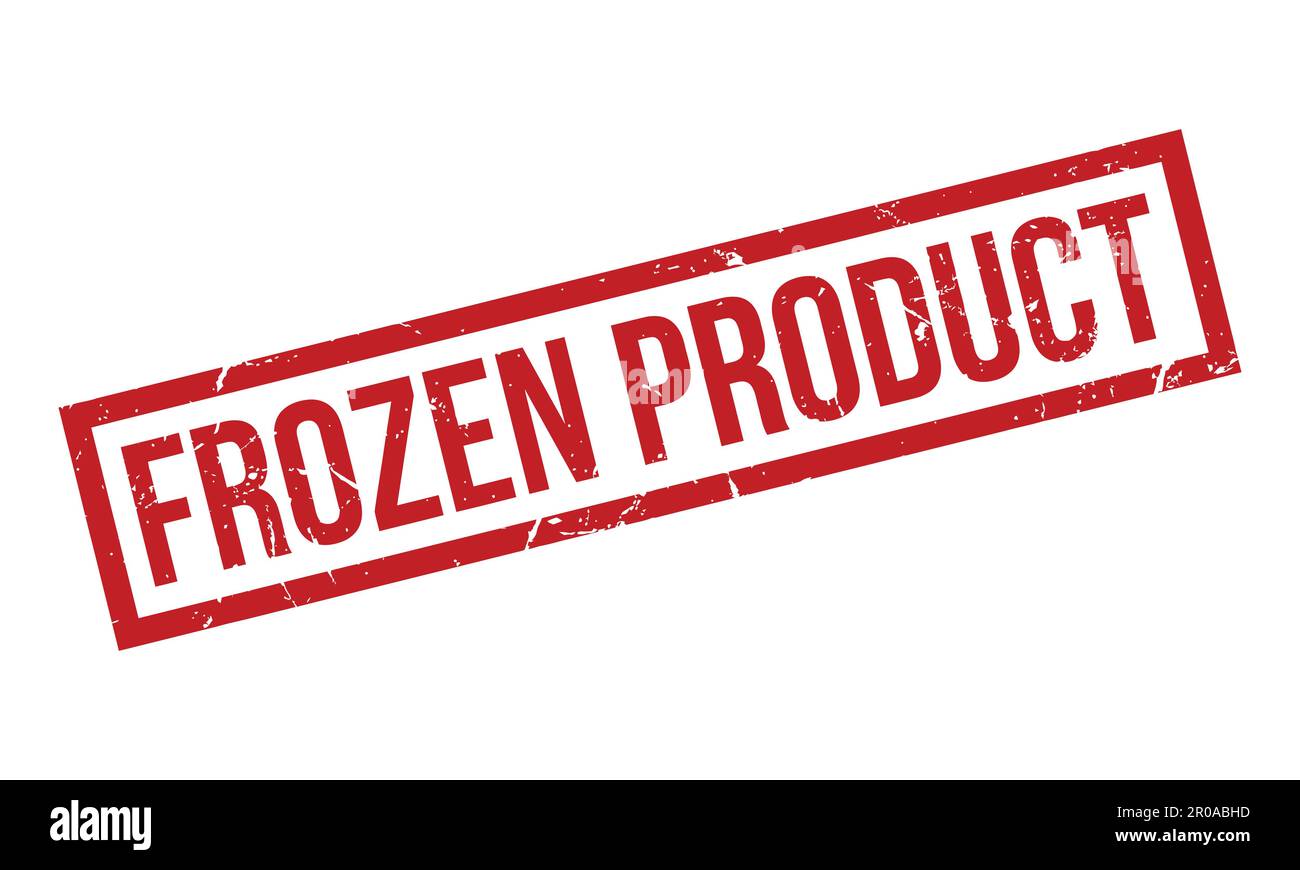 Frozen Product Rubber Stamp. Red Frozen Product Rubber Grunge Stamp ...