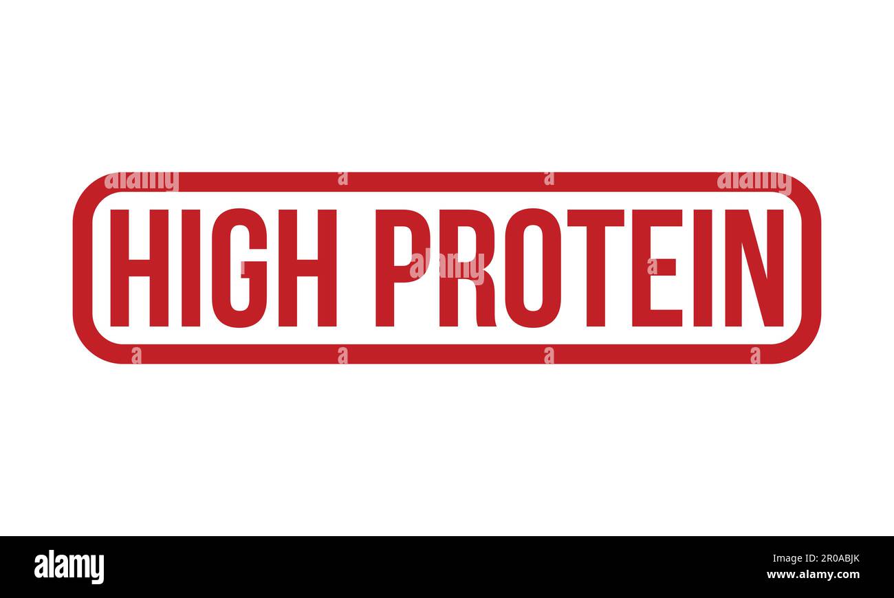 High Protein Rubber Stamp. Red High Protein Rubber Grunge Stamp Seal ...