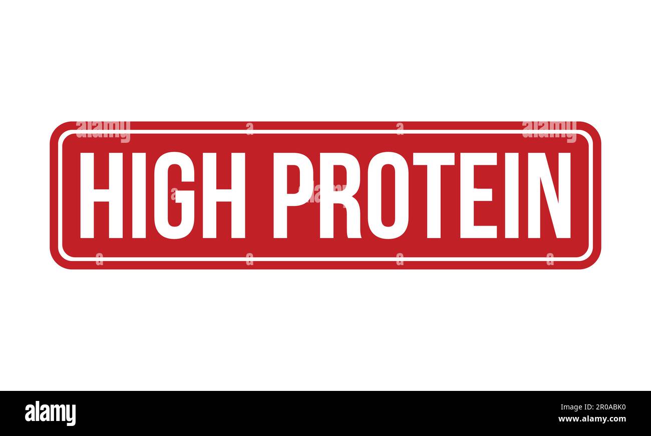 High Protein Rubber Stamp. Red High Protein Rubber Grunge Stamp Seal ...