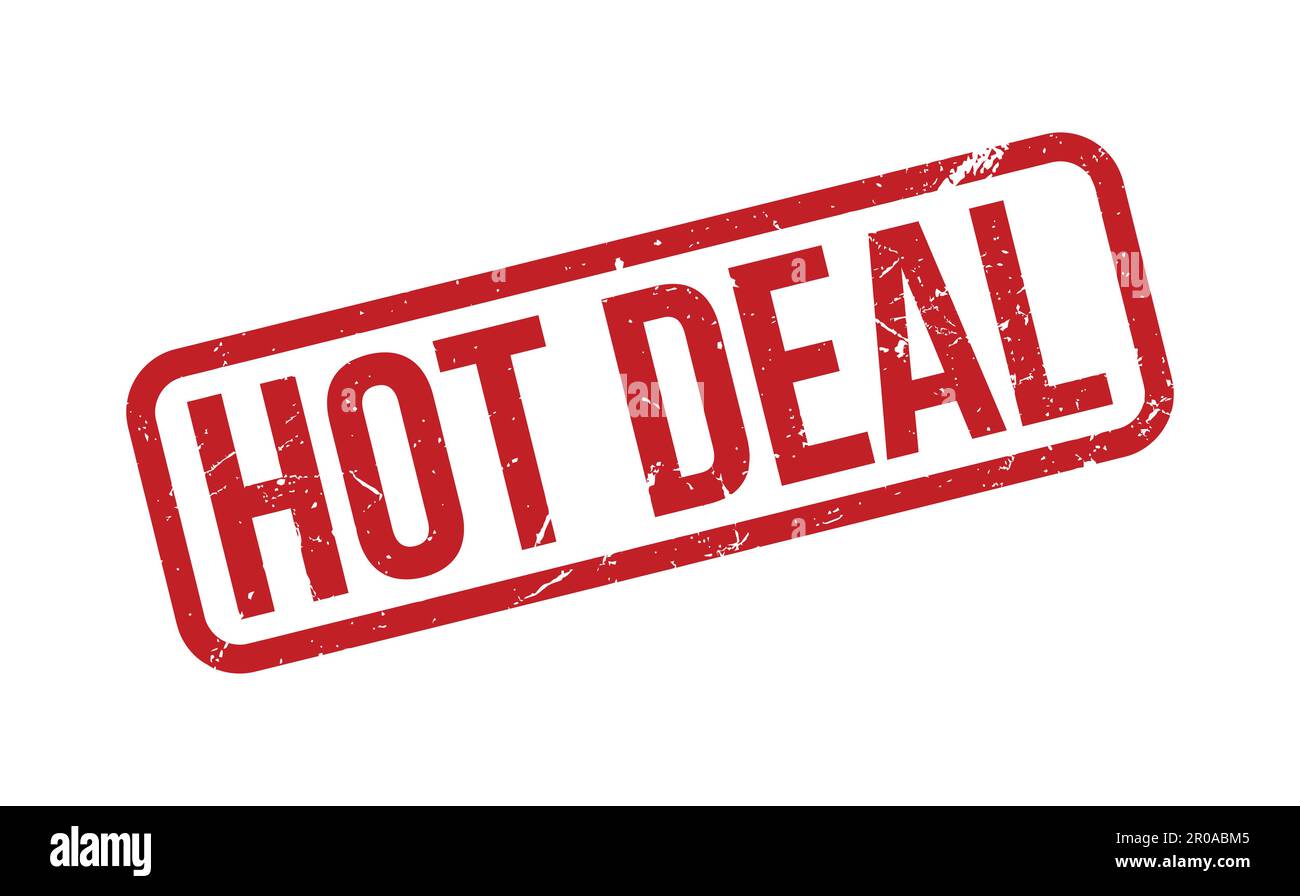 Hot Deal Rubber Stamp. Red Hot Deal Rubber Grunge Stamp Seal Vector ...