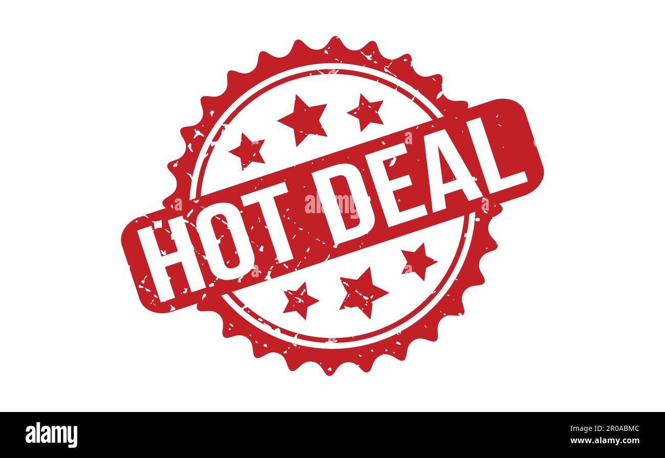 Hot Deal Rubber Stamp. Red Hot Deal Rubber Grunge Stamp Seal Vector ...