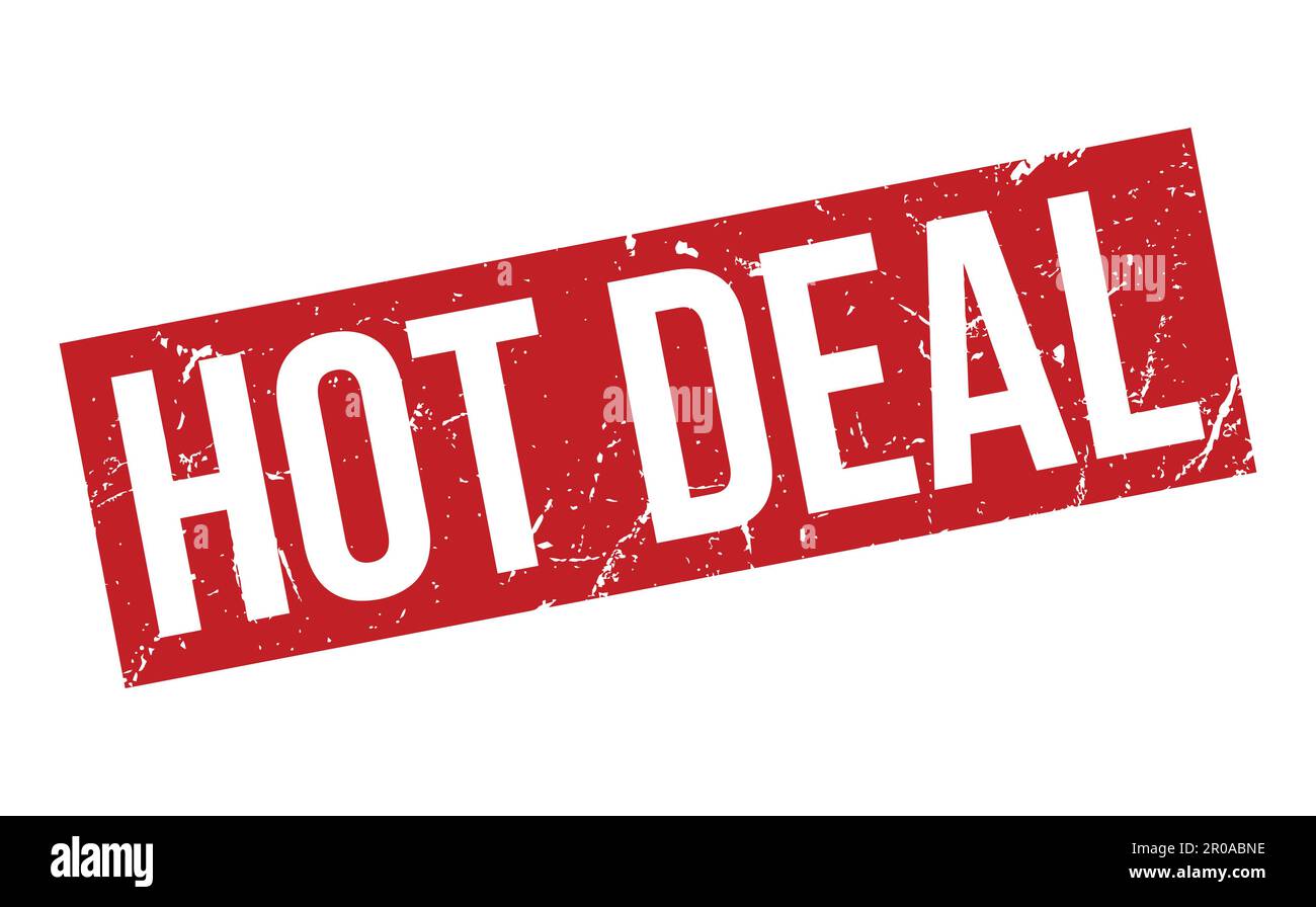 Hot Deal Rubber Stamp. Red Hot Deal Rubber Grunge Stamp Seal Vector ...