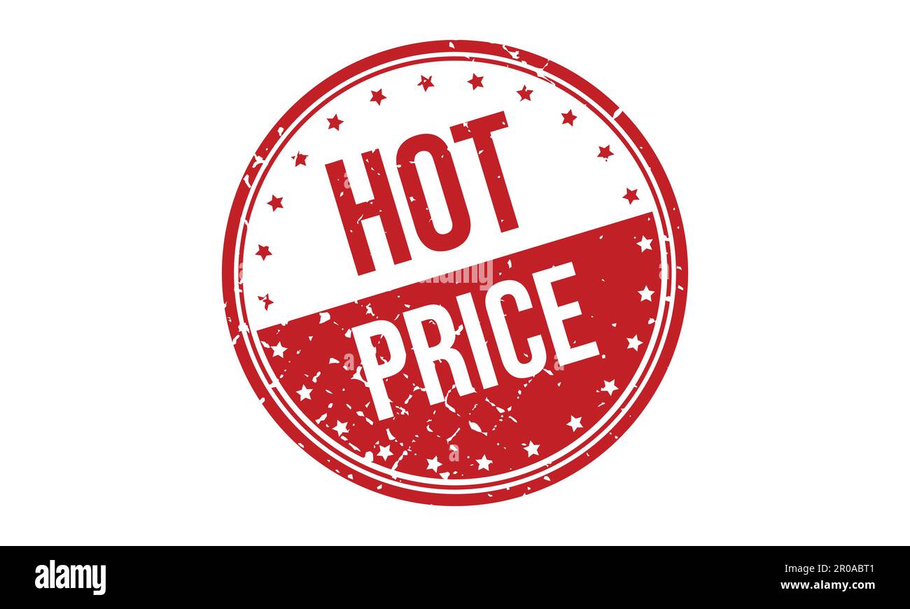 Hot Price Rubber Stamp. Red Hot Price Rubber Grunge Stamp Seal Vector ...