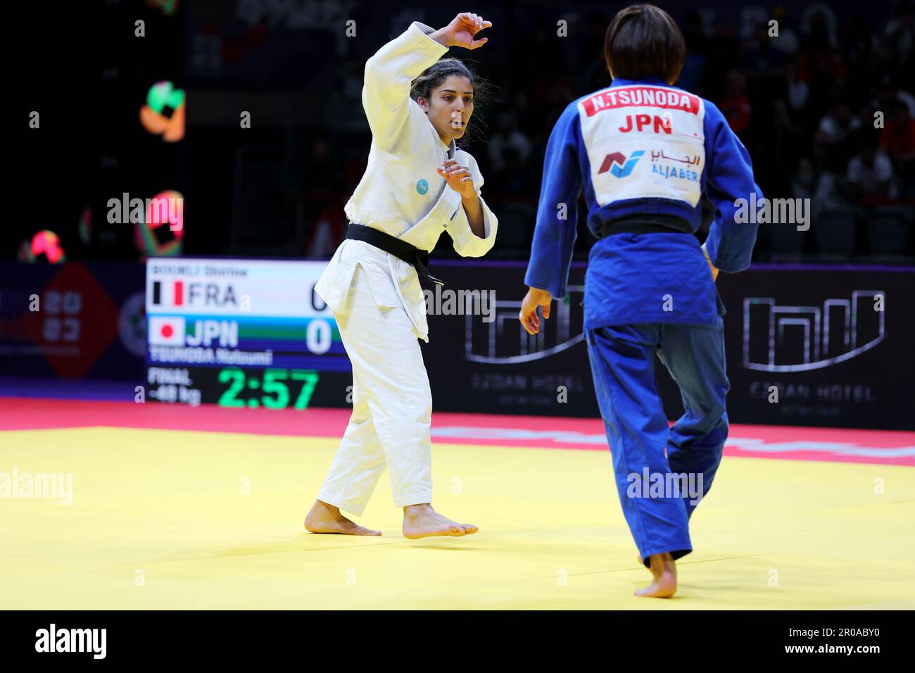 (L-R) Shirine Boukli (FRA), Natsumi Tsunoda (JPN), MAY 7, 2023 -Judo ...
