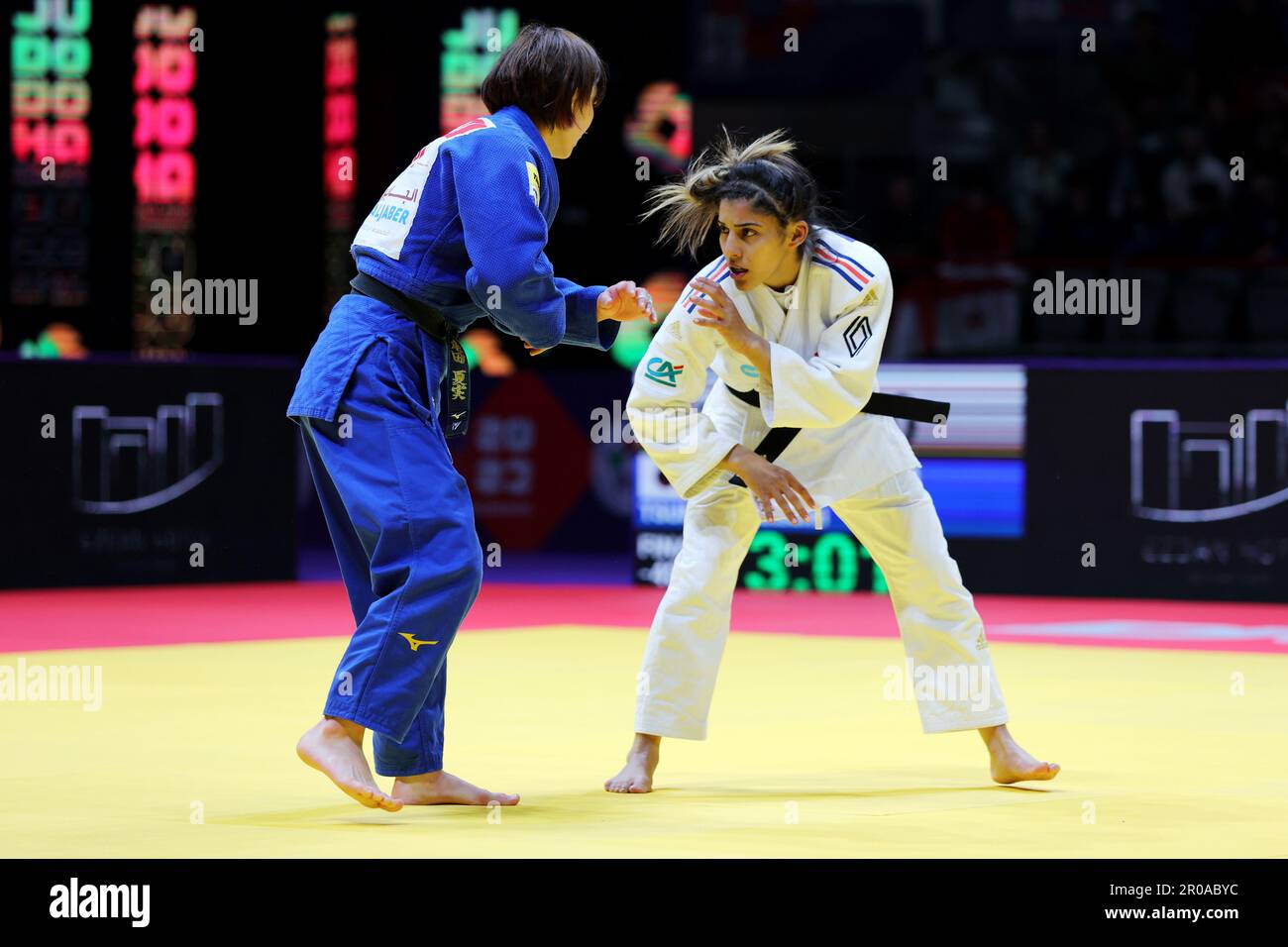(L-R) Natsumi Tsunoda (JPN), Shirine Boukli (FRA), MAY 7, 2023 -Judo : World Judo Championships ...