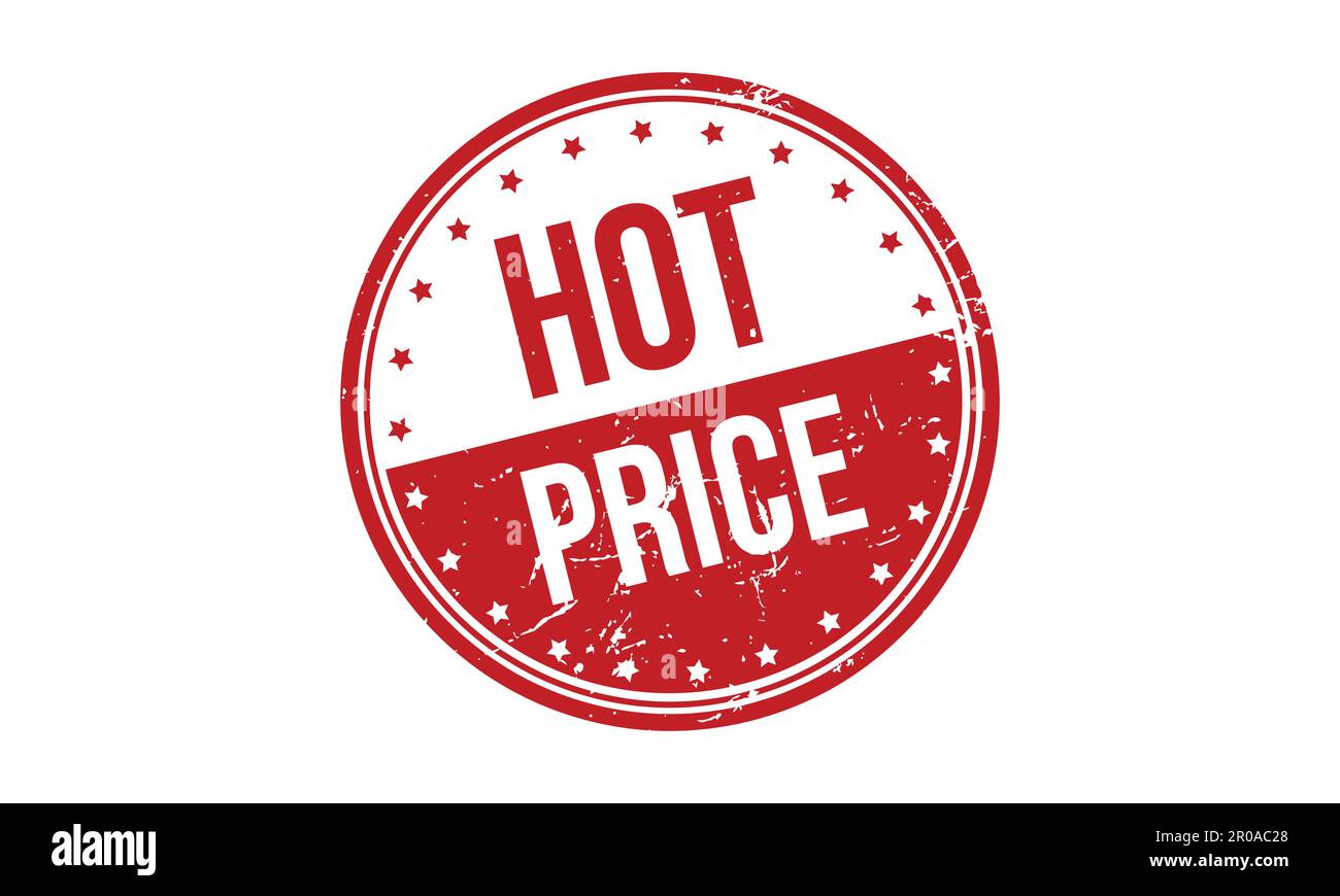 Hot Price Rubber Stamp. Red Hot Price Rubber Grunge Stamp Seal Vector ...