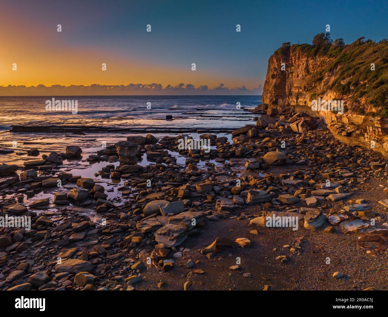 Aerial sunrise seascape from The Skillion in Terrigal, NSW, Australia Stock Photo - Alamy