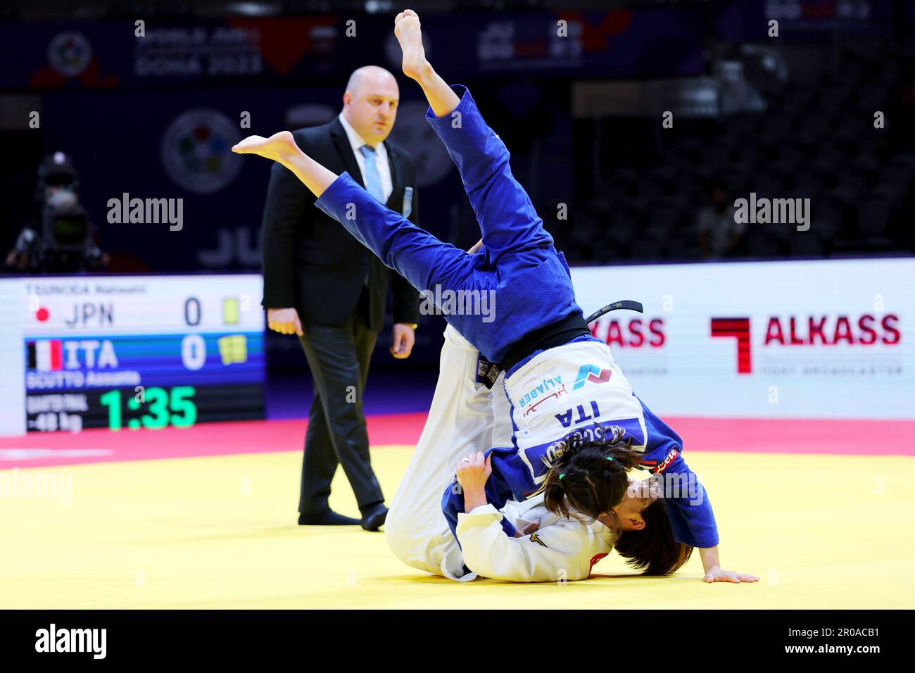 Ali Bin Hamad Al Attiyah Arena, Doha, Qatar. 7th May, 2023. (Top-Bottom) Assunta Scutto (ITA ...