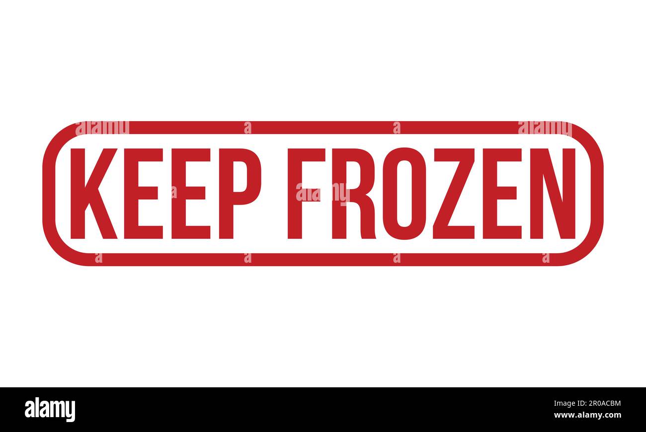 Keep Frozen Rubber Stamp. Red Keep Frozen Rubber Grunge Stamp Seal ...