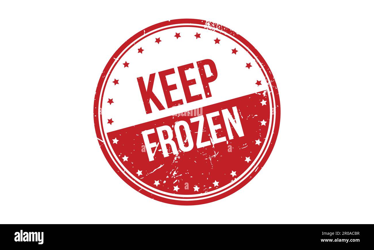 Keep Frozen Rubber Stamp. Red Keep Frozen Rubber Grunge Stamp Seal ...