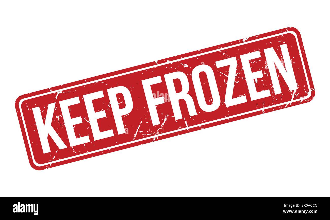 Keep Frozen Rubber Stamp. Red Keep Frozen Rubber Grunge Stamp Seal ...