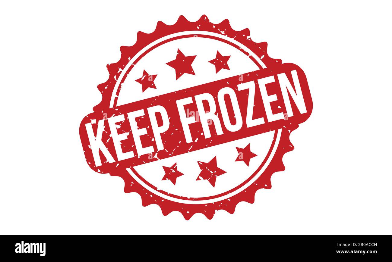 Keep Frozen Rubber Stamp. Red Keep Frozen Rubber Grunge Stamp Seal ...