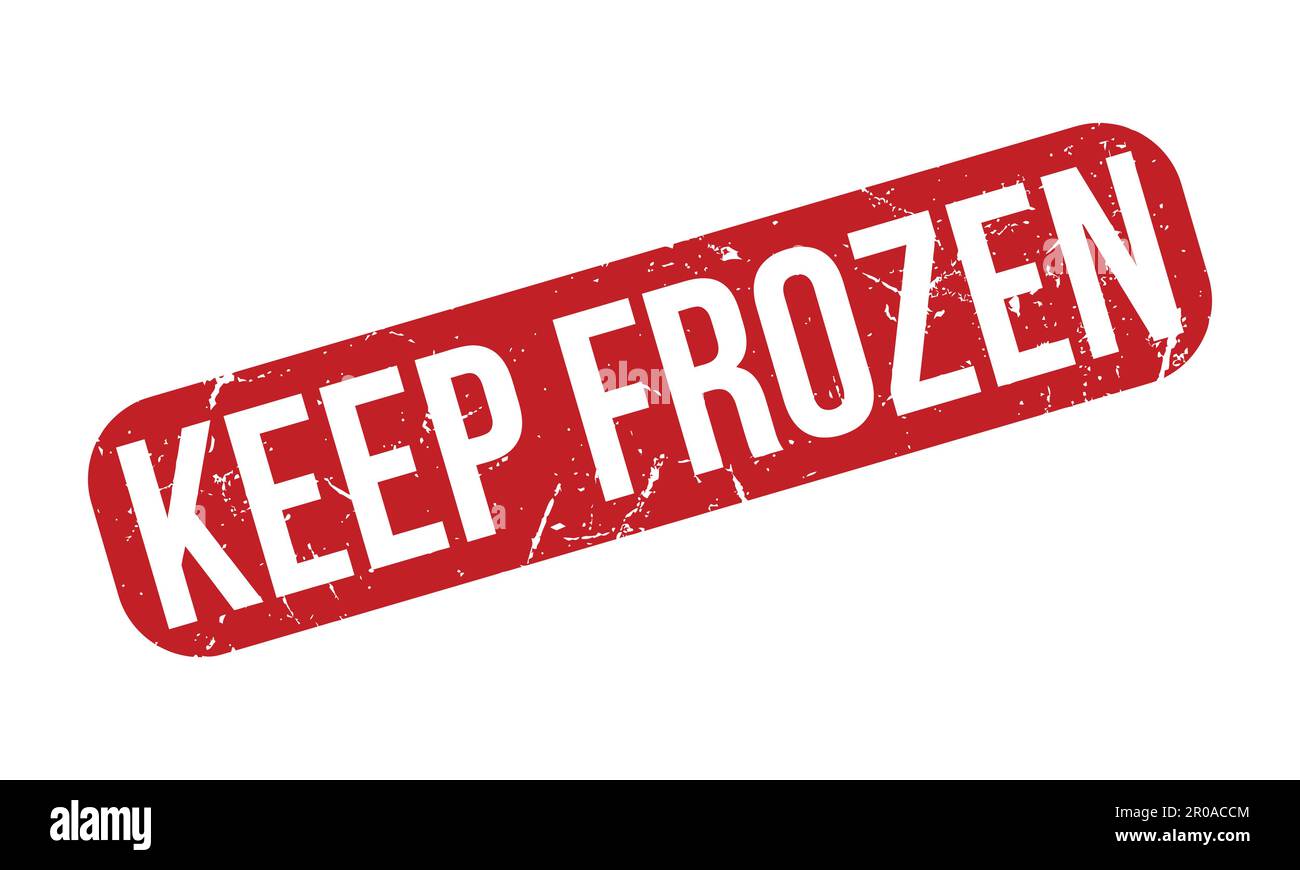 Keep Frozen Rubber Stamp. Red Keep Frozen Rubber Grunge Stamp Seal ...