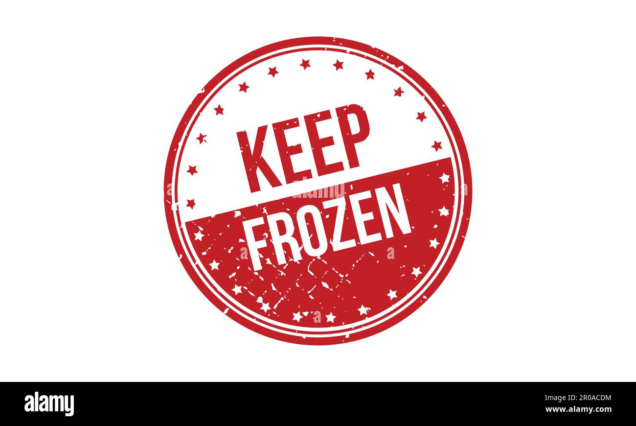Keep Frozen Rubber Stamp. Red Keep Frozen Rubber Grunge Stamp Seal ...
