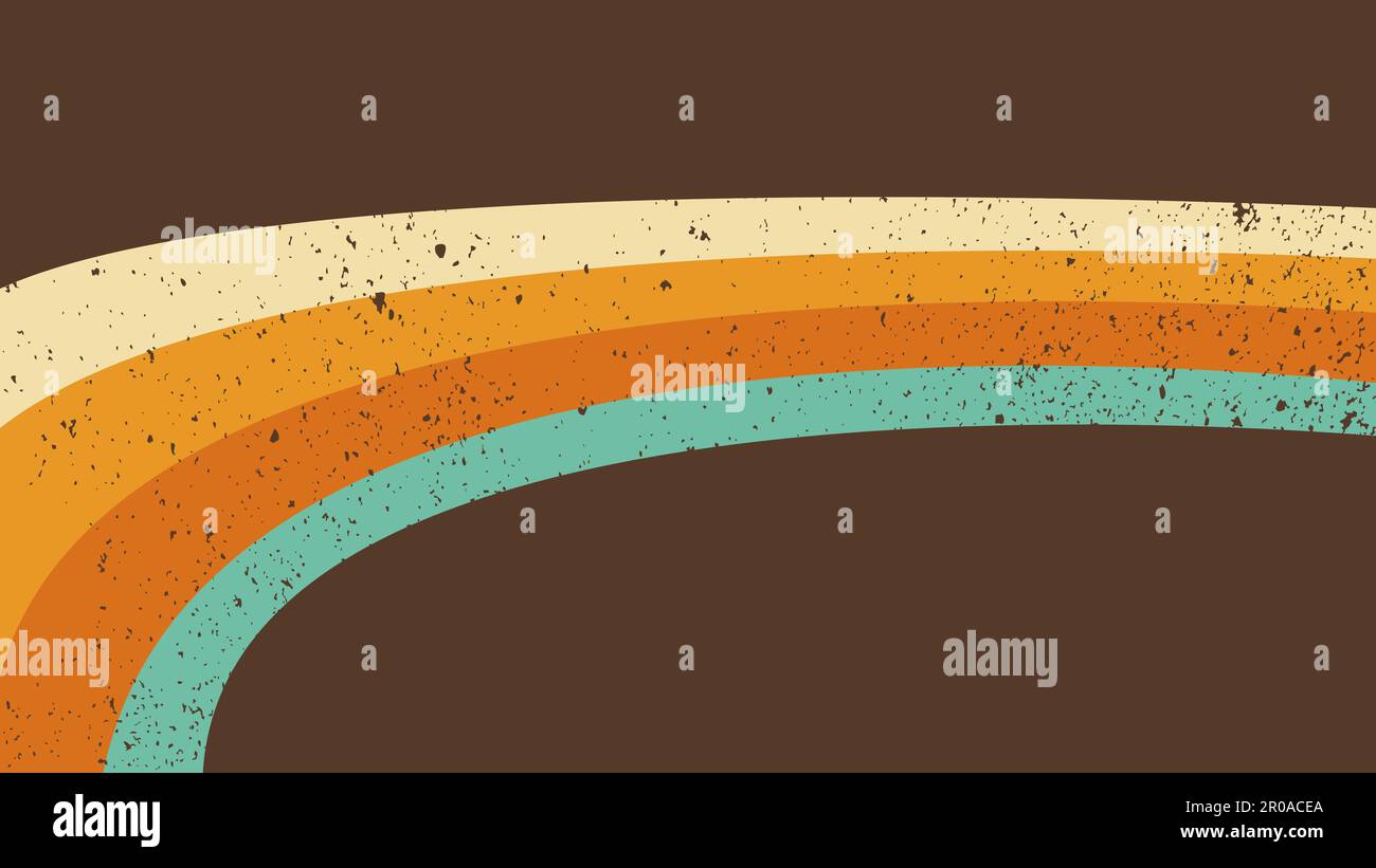 Grunge Vintage 70s background vector. Waves, swirl, rough vector ...