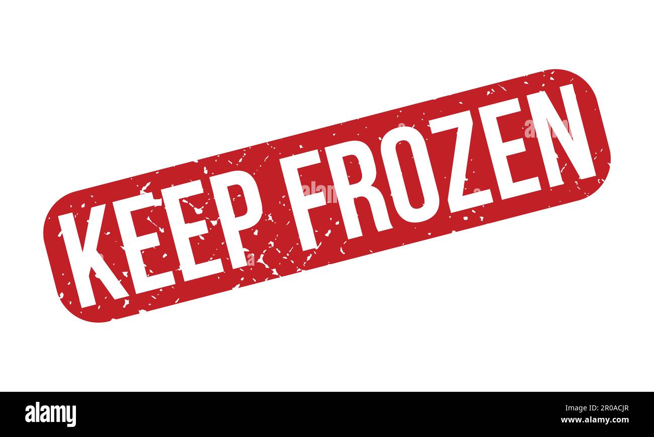 Keep Frozen Rubber Stamp. Red Keep Frozen Rubber Grunge Stamp Seal ...