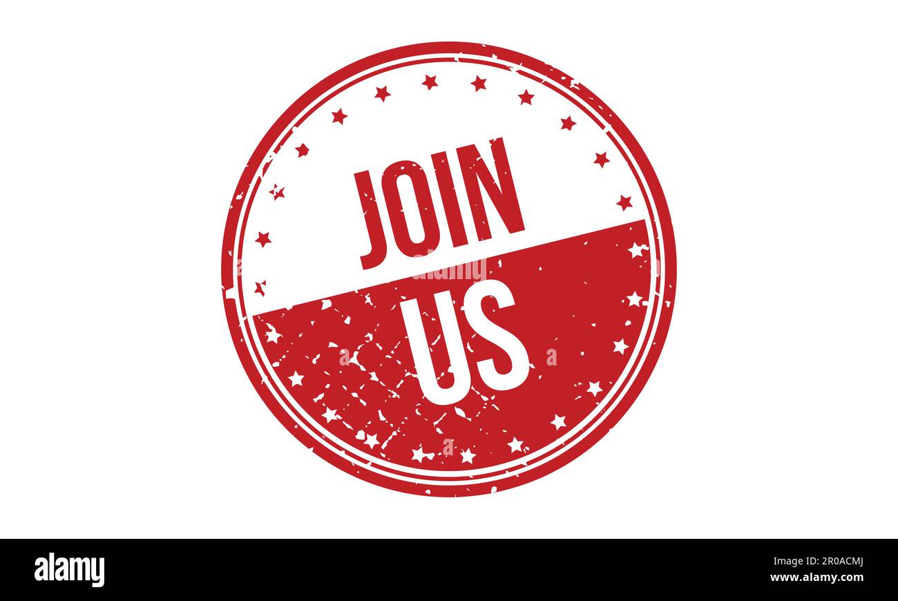 Join Us Rubber Grunge Stamp Seal Vector Illustration Stock Vector Image ...